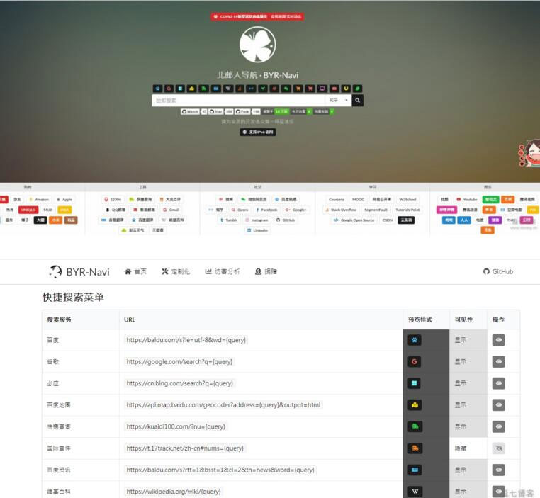 Fomantic UI web框架构建的个性漂亮轻量级可配置网站导航源码-智研优享资源
